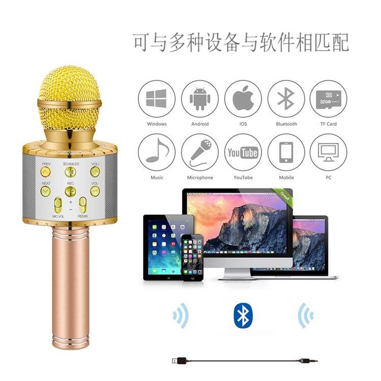 ws858l帶燈話筒音響一體無線麥克風家庭k歌寶手機k歌手持音箱 | 露天市集 | 全台最大的網路購物市集