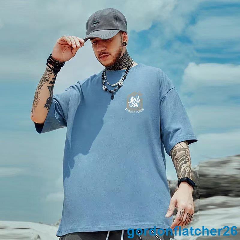 滿300出貨 M-8XL 潮牌印花短T 日系 寬鬆 短袖T恤 情侶t 大尺碼 印花t 五分袖 短袖男 男t 男生T恤 | 露天市集 | 全台最大的網路購物市集