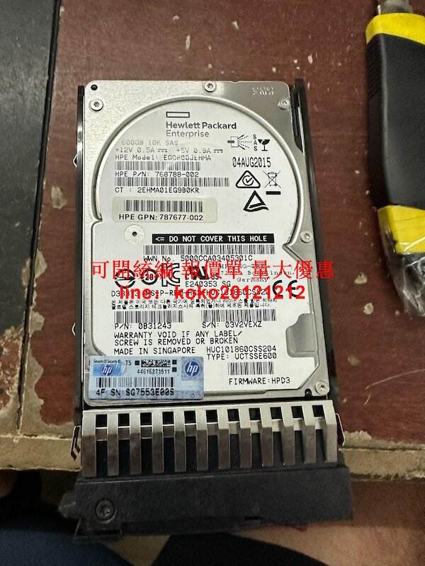詢價 J9F46A 787646-001 HP 600G 10K SAS 12G 2.5寸 MSA存儲硬盤，原裝拆機 | 露天市集 | 全台最 ...