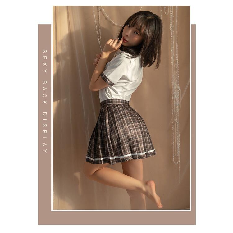 M-XXXL 日系校園風學生制服 格子JK短裙 制服誘惑 角色扮演套裝大尺碼 | 露天市集 | 全台最大的網路購物市集