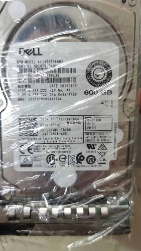 DELL/戴爾 東芝 0G3MWJ 0453KG 600G 10K SAS 12G 硬盤T640 R740 | 露天市集 | 全台最大的網路購物市集
