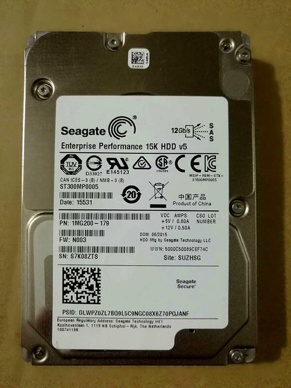 全新三年保希捷 ST300MP0005 300G SAS 12G 15K 2.5寸 fu務器硬盤 | 露天市集 | 全台最大的網路購物市集