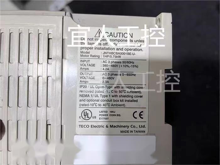 中古 TECO東元7300CV變頻器 JNTHBCBA0001BE-U 0 .7 5 K W 380v實物圖 | 露天市集 | 全台最大的網路購物市集