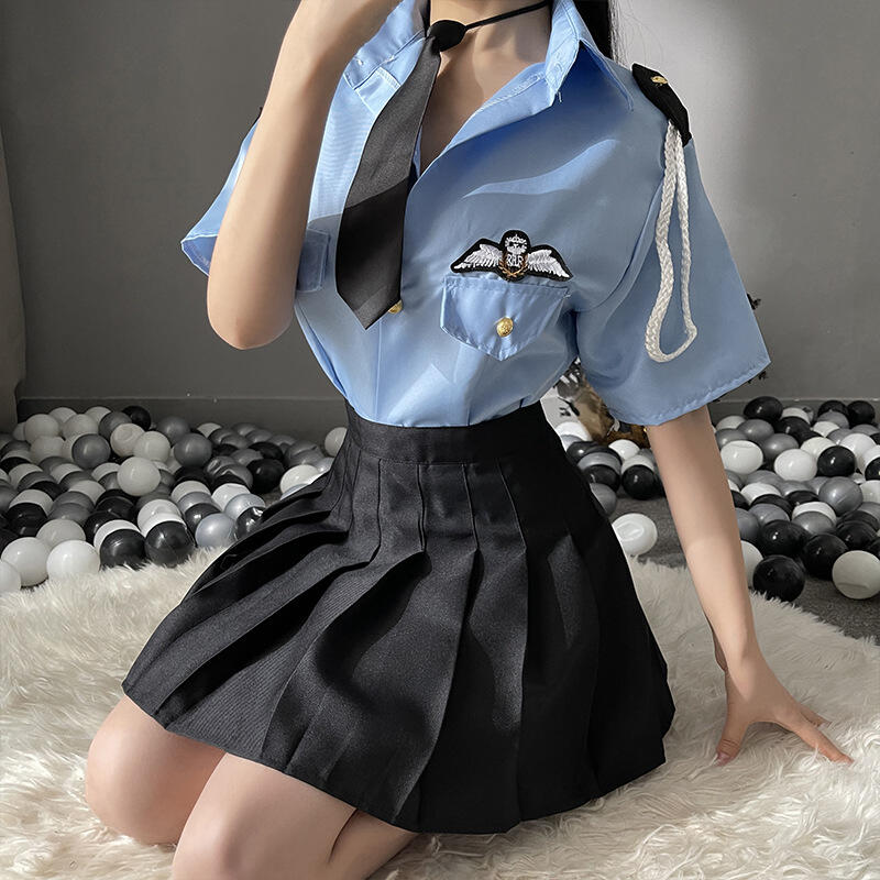 48h出貨丶情趣內衣制服誘惑警察百褶短裙激情性感jk秘書角色扮演套裝 | 露天市集 | 全台最大的網路購物市集