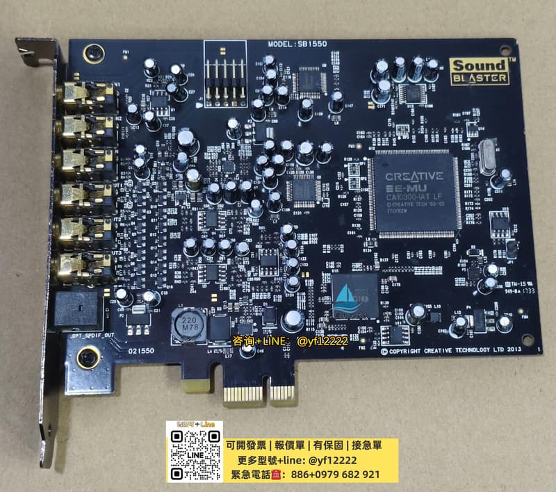 【可開票】Creative/創新聲卡 SB1550 PCI-e SN20201043 158元 SN20171044 | 露天市集 | 全台最 ...