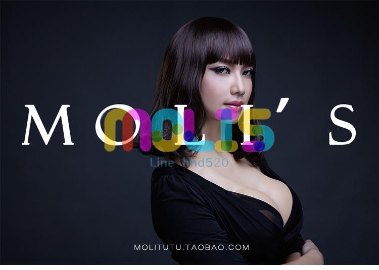 【Molis】莫麗斯假發女短發掛耳染全鎖骨發圓臉齊劉海波波頭內扣整頂 莫麗斯 | 露天市集 | 全台最大的網路購物市集
