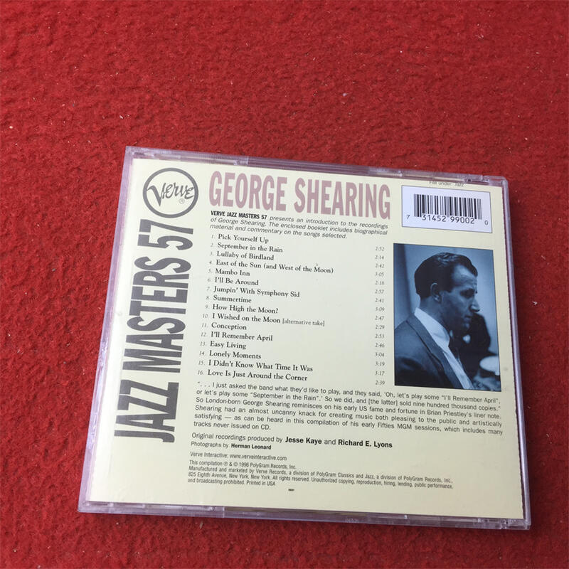 George Shearing Verve Jazz Masters 57 OM版拆#樂營CD | 露天市集 | 全台最大的網路購物市集