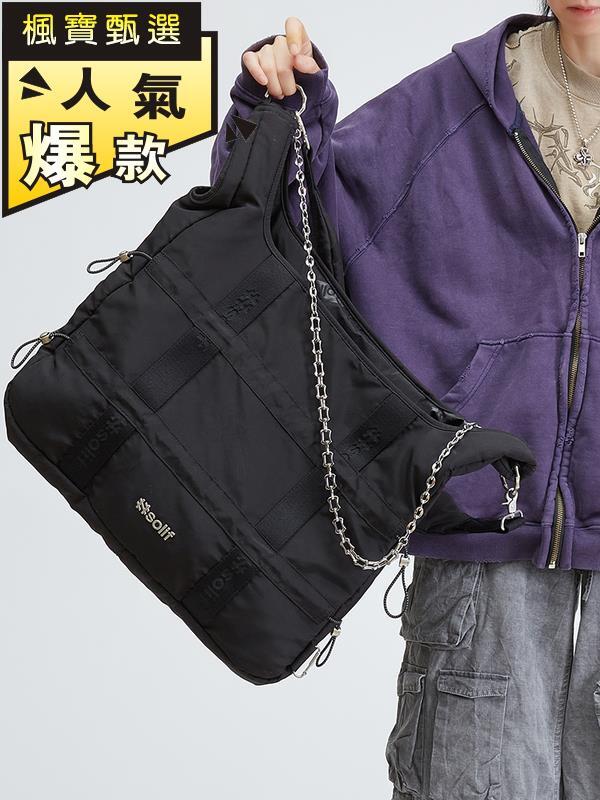 Solif新品渡鴉原創設計通勤託特斜挎男女大容量暗黑色冬新款 | 露天市集 | 全台最大的網路購物市集