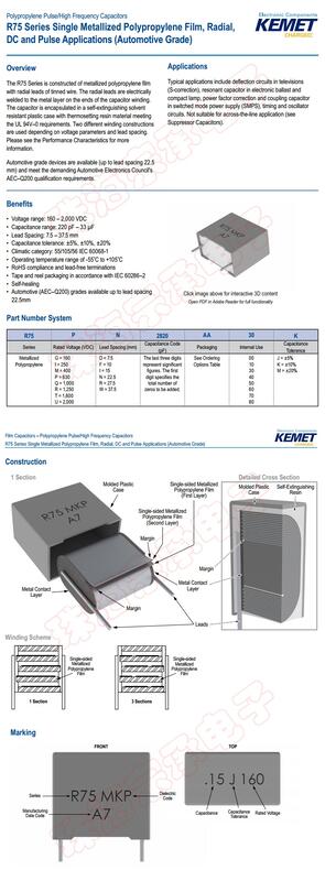 限時下殺進口馬其頓 2.2uF 630V AV R75 2u2 MKP 薄膜電容 225 p2 | 露天市集 | 全台最大的網路購物市集