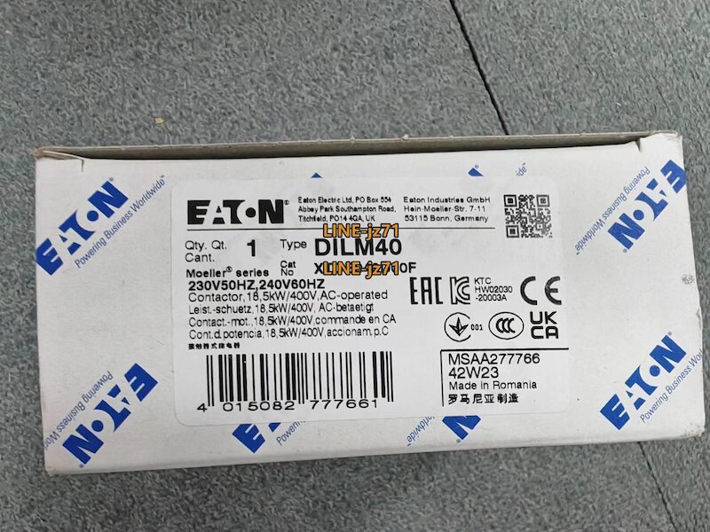 【可開統編】伊頓穆勒DILM40(230V50Hz,240V60Hz)進口接觸器UL CE認證齊全 | 露天市集 | 全台最大的網路購物市集