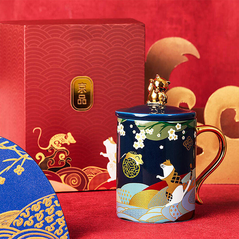 台灣現貨MANQU創意國潮風馬克杯中式男生陶瓷杯子帶蓋大容量咖啡牛奶杯 | 露天市集 | 全台最大的網路購物市集