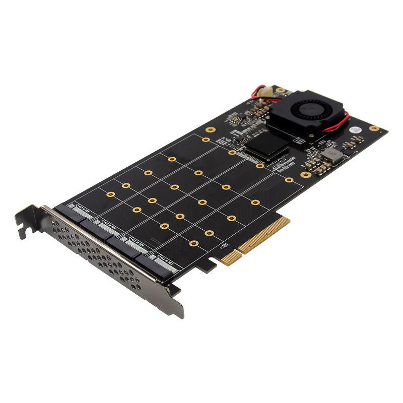 48h出貨丶pci-e 3.0 x8 ssd伺服器級多功能擴展卡 4-m.2 4口固態轉換卡 | 露天市集 | 全台最大的網路購物市集