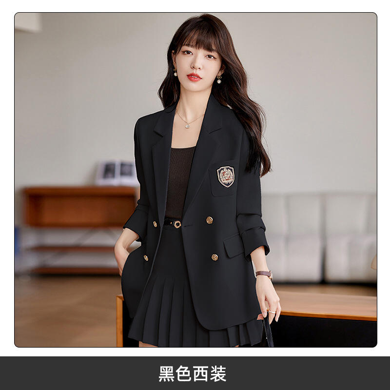 48h出貨丶學院風西裝百褶裙套裝女秋季jk制服英倫風減齡高級西裝短裙兩件套 | 露天市集 | 全台最大的網路購物市集