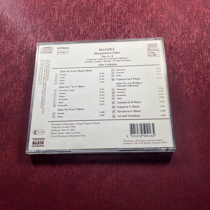 德H5999 亨德爾 大鍵琴組曲 Alan Cuckston[大洋CD] | 露天市集 | 全台最大的網路購物市集