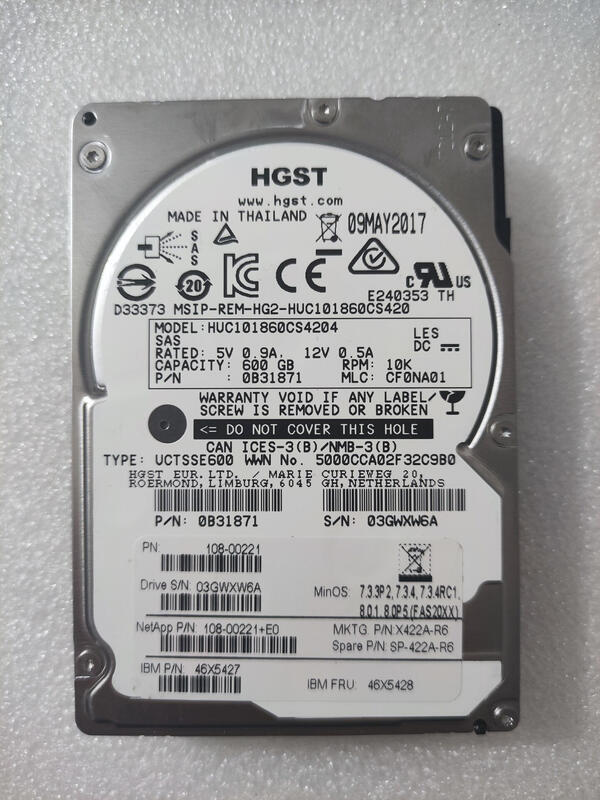 NETAPP X422A-R6 46X5428 46X5427 DS2246 DS2252 600G 2.5 SAS | 露天市集 | 全台最 ...