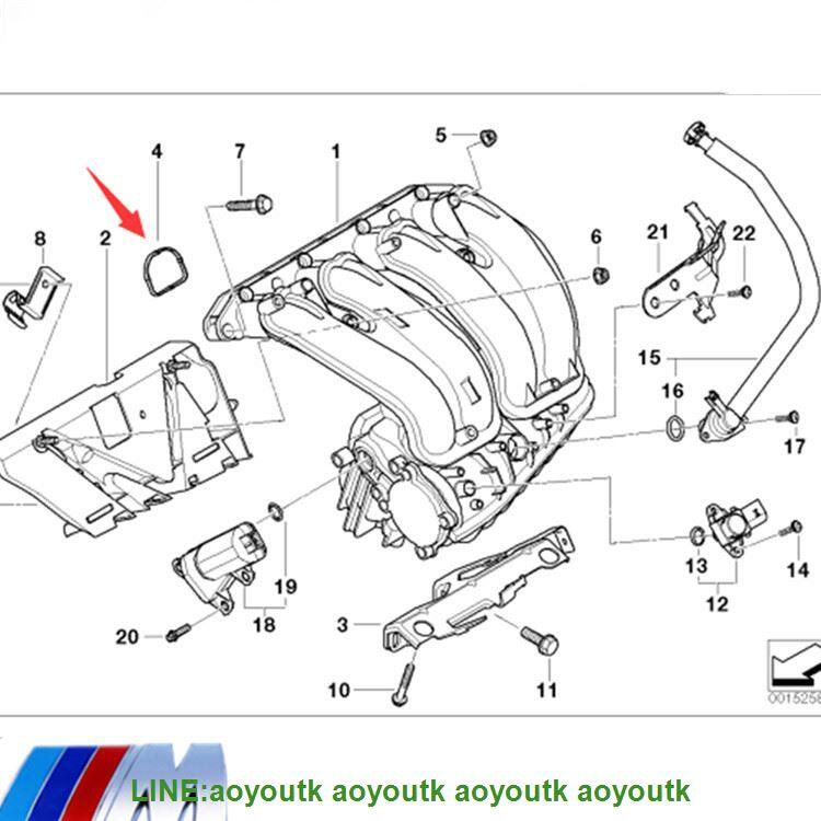 適用寶馬1系 E87E88 X1 X3 Z4 E83 E84 E85 120 N46 進氣管支管墊#汽配#寶馬汽配 | 露天市集 | 全台最大 ...
