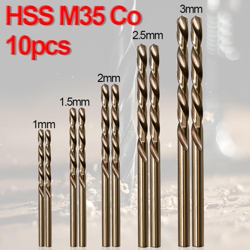 台灣現貨【現貨】10pcs Hss M35鈷鑽頭1mm 1.5mm 2mm 2.5mm 3mm 用於不銹鋼 | 露天市集 | 全台最大的網路購物市集