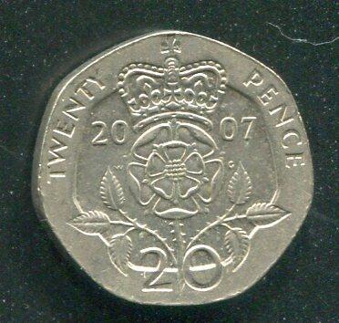 【硬幣】Great Britain(英國), 20 Pence , K990 , 2007 #210550 品相極美上X | 露天市集 | 全 ...