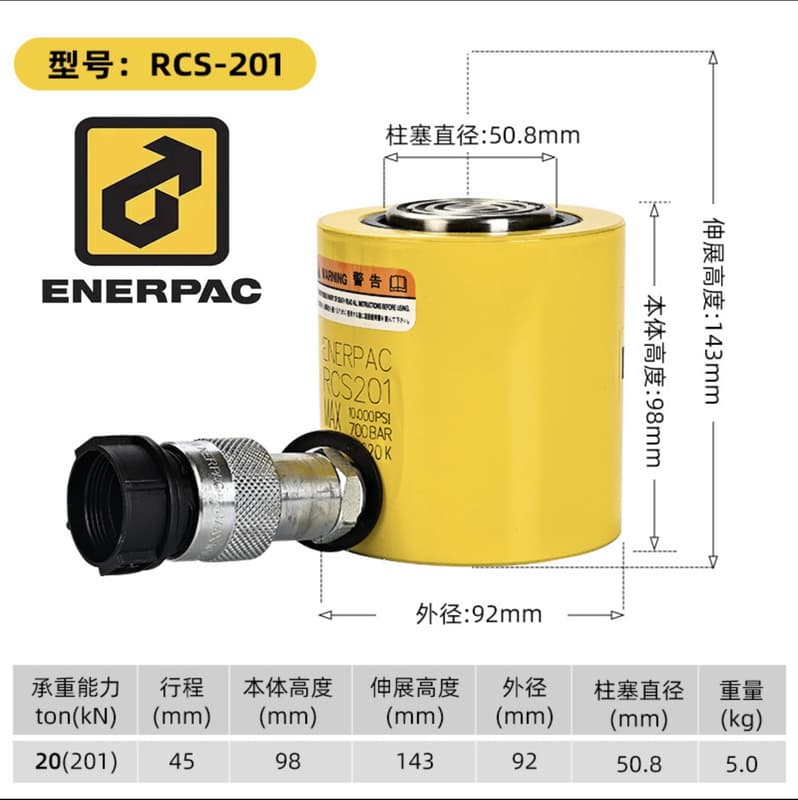 【可開票】美國恩派克ENERPAC千斤頂燁壓尤缸RCS系列RCS-101-201-302-502 | 露天市集 | 全台最大的網路購物市集