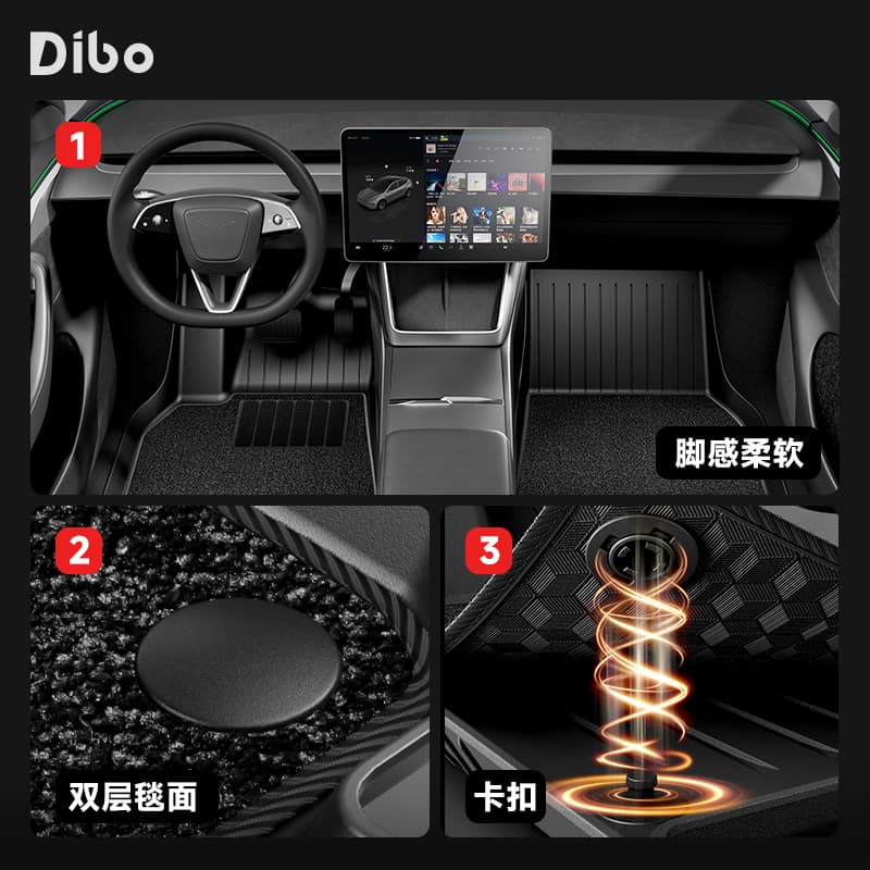 Dibo煥新Model3Y腳墊適用特斯拉丫全右舵汽車地墊Tesla專配件 | 露天市集 | 全台最大的網路購物市集