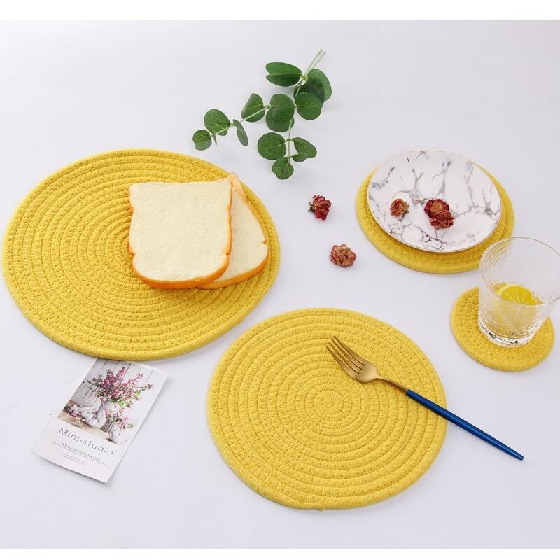 台灣現貨zakka/日式手工草編/手工編織/亞麻編/隔熱墊/餐墊/棉線編織/圓形/橢圓形/棉線繩加厚防燙隔熱墊 | 露天市集 | 全台最大的 ...