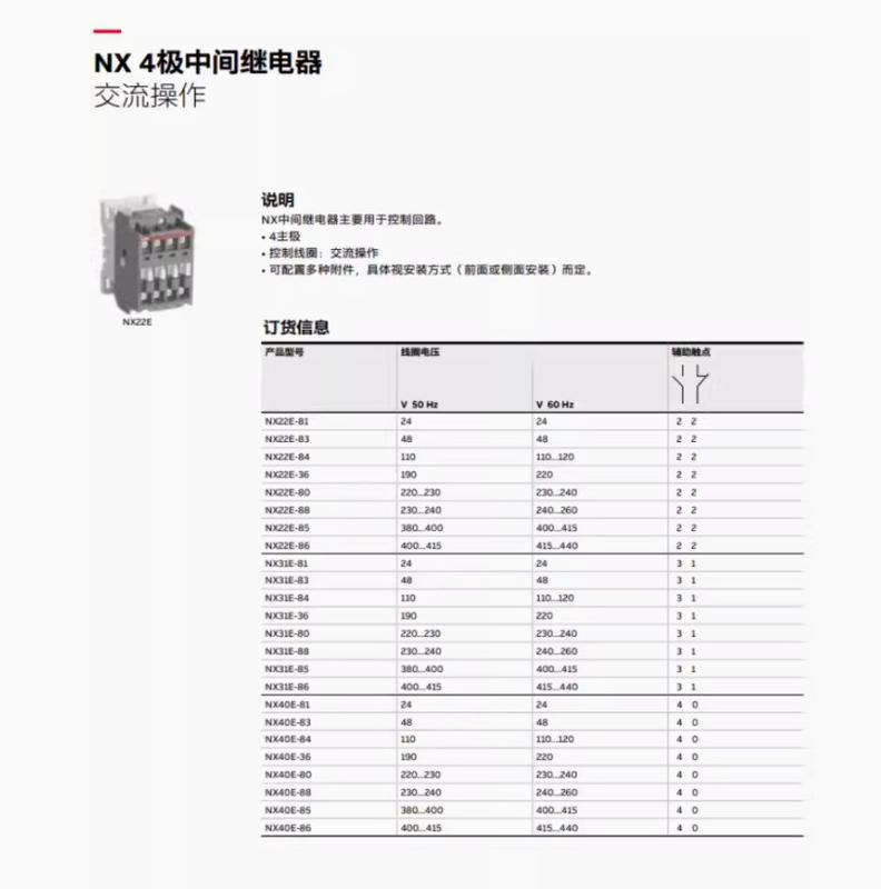 1件 全新 abu ac接觸器 中間繼電器 nx40e 4no ac24v #ll | PChomeUSA 海外代購