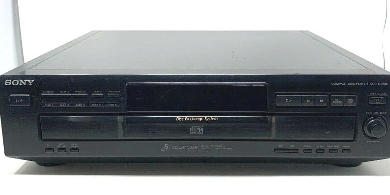 sony cdp-ce235 - 5光碟cd 旋轉木製 轉換器播放器 無遙控器 已測試且乾淨 euc! | PChomeUSA 海外代購