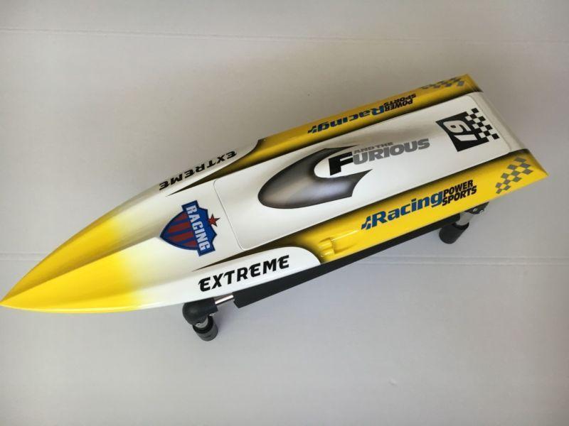 纖維玻璃h 電動賽車 pnp 附motorservo esc 附o 電池 rc 船黃色 PChomeUSA 海外代購