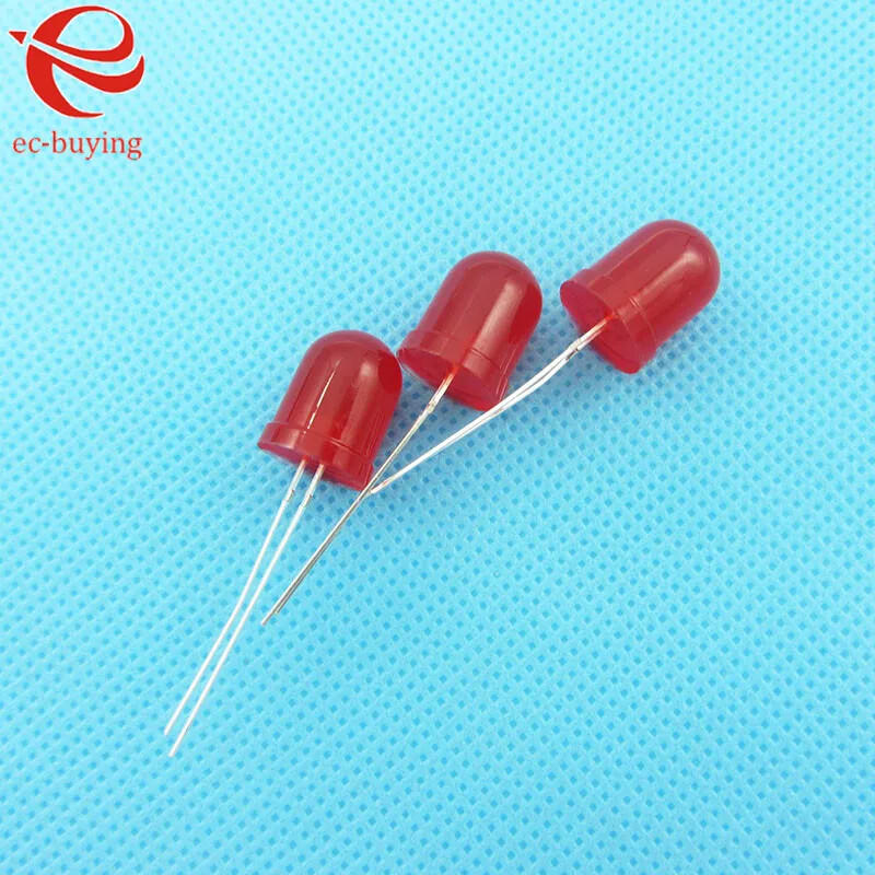 100件 f10 10mm紅色漫射led dip插入式燈泡 | PChomeUSA 海外代購