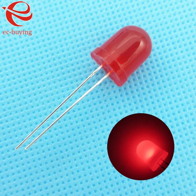 100件 f10 10mm紅色漫射led dip插入式燈泡 | PChomeUSA 海外代購