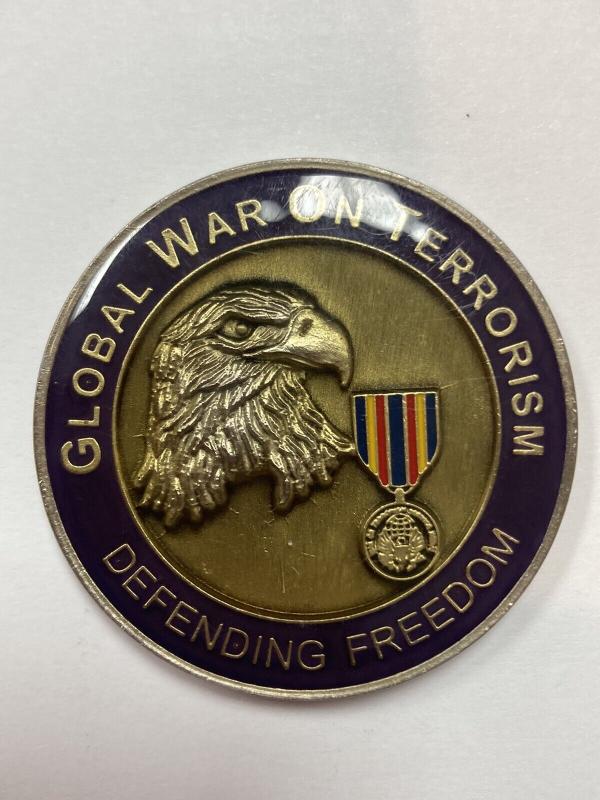 CHALLENGE COIN GLOBAL WAR ON TERRORISM DEFENDING FREEDOM JOINT MISSION ...