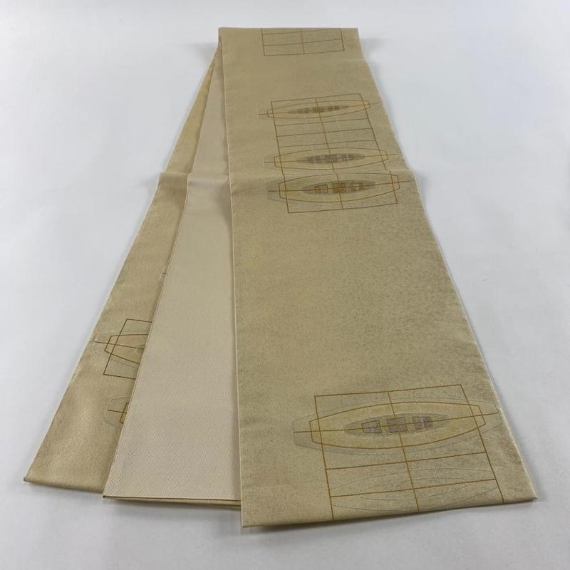 日本和服腰帶fukuro obi米色rokutsu-gara 純絲bb5224 | PChomeUSA 海外代購