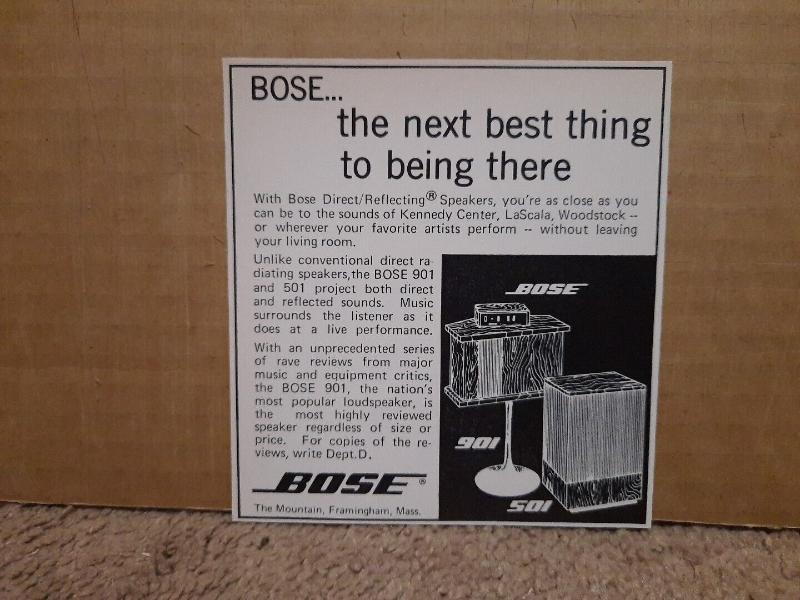 1973 bose 901 and 501揚聲器雜誌廣告 | PChomeUSA 海外代購