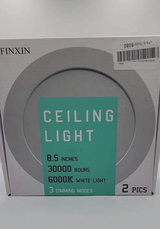 finxin led嵌入式吸頂燈,12w / 18w冷白色6000k牛奶白色圓形 | PChomeUSA 海外代購