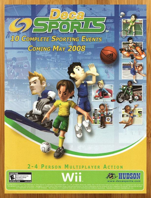 2008 德卡 運動任天堂 wii print ad /海報 官方影音遊戲 promo art | PChomeUSA 海外代購