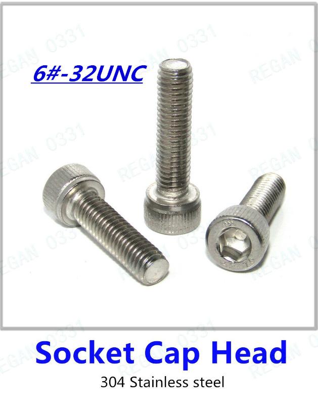 Inch 6#-32UNC Allen Socket Cap Head,Button Head,Sunk Head Screws Bolt ...