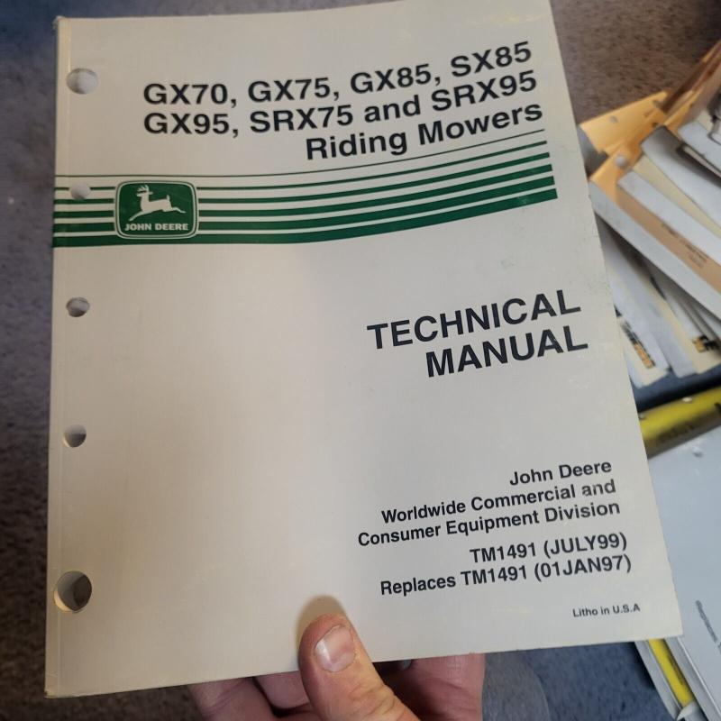 john dean gx70, gx75, gx85 sx85 srx75, 和 srx95 gx95 科技手冊 tm1491 ...