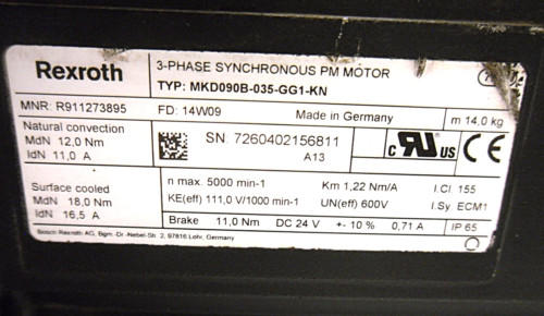 力士樂mkd090b-035-gg1-kn 伺服電機 indramat | PChomeUSA 海外代購