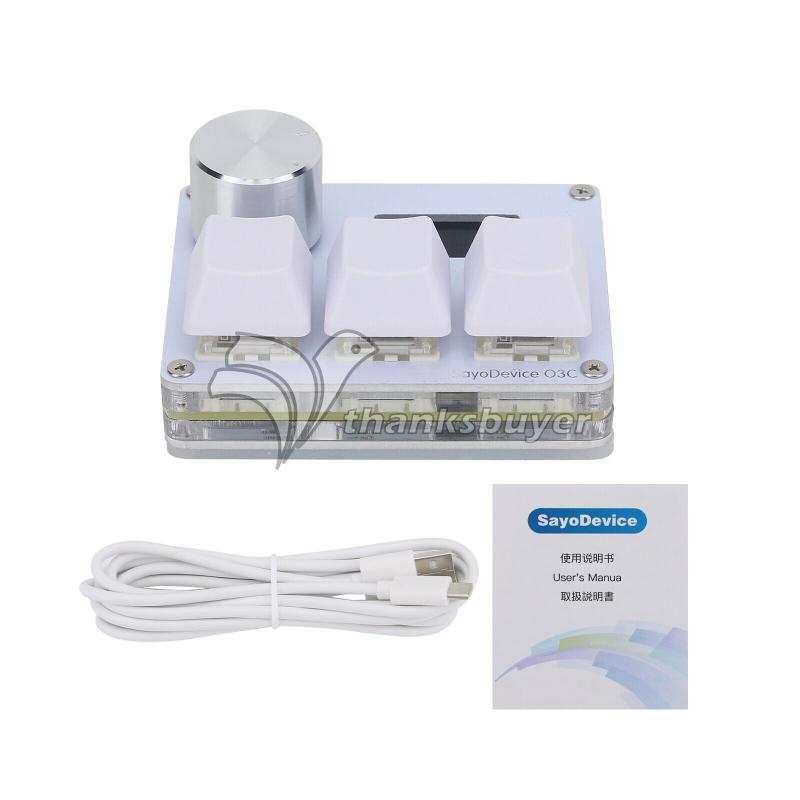 sayodevice o3c 俄勒岡立體模型 白色客製鍵盤遊戲鍵盤快速觸發器 | PChomeUSA 海外代購