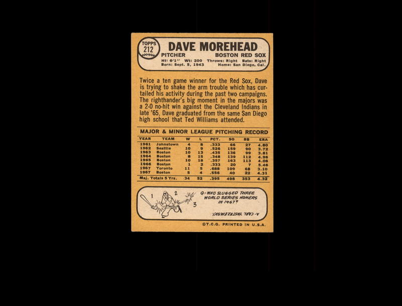 1968 topps 212 dave ex ex #d740581 | PChomeUSA 海外代購