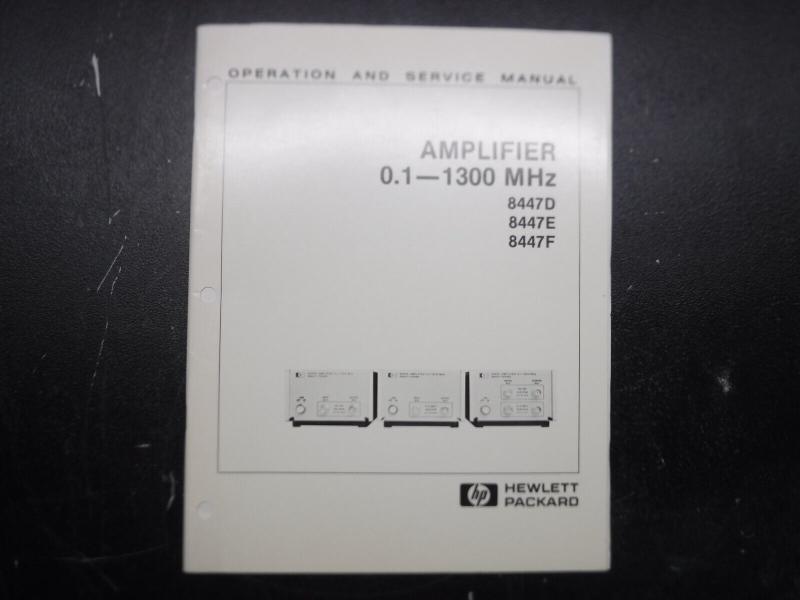 hp 8447 d / e / f 0.1-1300 mhz放大器操作和維修手冊 | PChomeUSA 海外代購