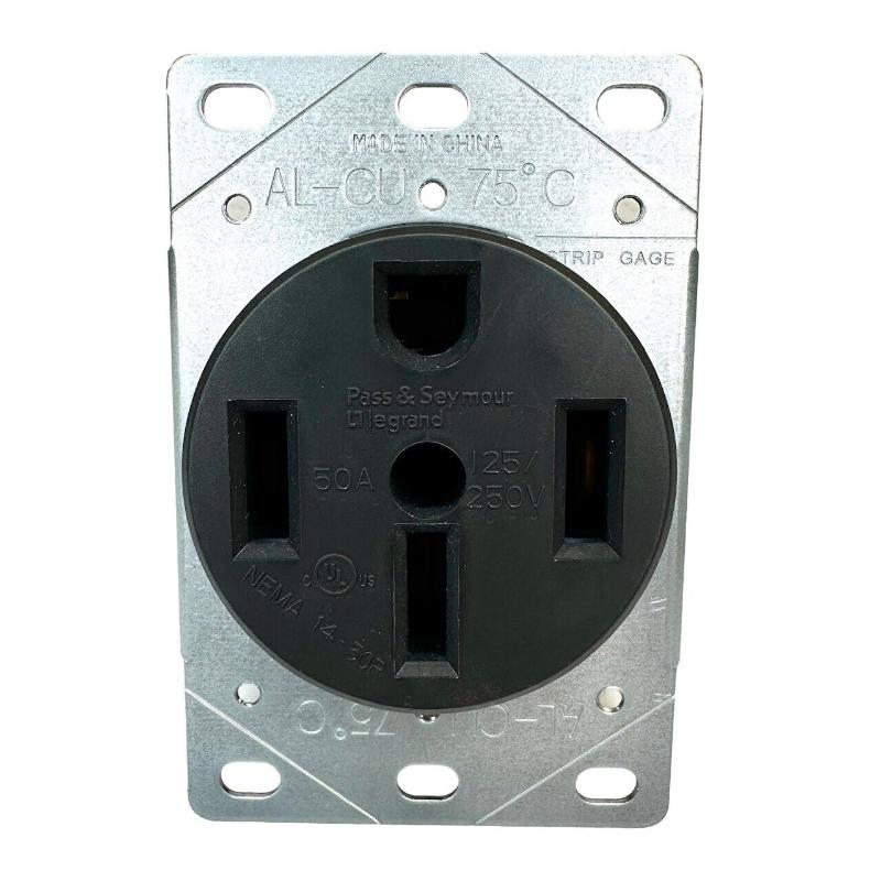 legrand pass&seymour range插座嵌入式黑色3894 50a 125 / 250v | PChomeUSA 海外代購