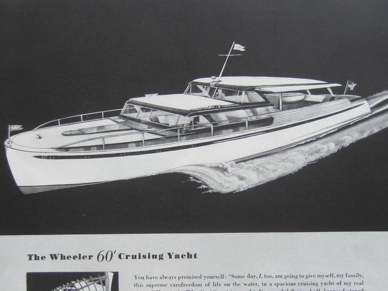 1946 wheeler 60''streamliner' express cruiser 遊艇廣告- 二手和準備好車架 ...