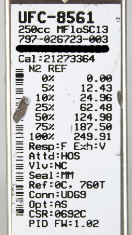 unit instruments系列8500 mass質量流量控制器 ufc-8561 cal:21273364 | PChomeUSA 海外代購