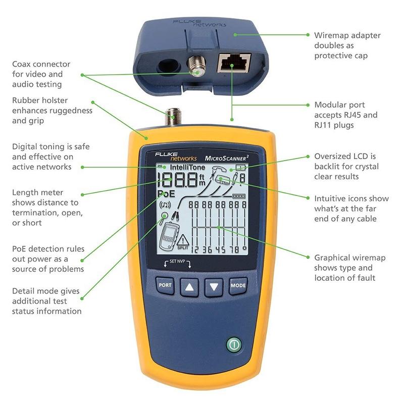 fluke networks ms2-100 microscanner2 電線 verifier,長度分析器有線證 | PChomeUSA 海外代購