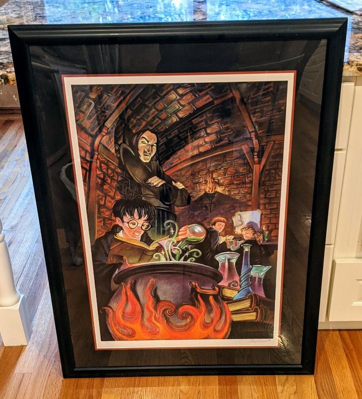 哈利波特“在魔藥階級” fred bode 石版畫藝術家證明 ap7/25 附coa | PChomeUSA 海外代購