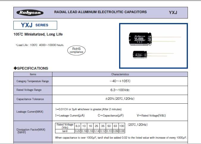 卍結緣價~50顆 日系電容220uF-25V 6X11 YXJ長壽命 逆電流 | 露天市集 | 全台最大的網路購物市集