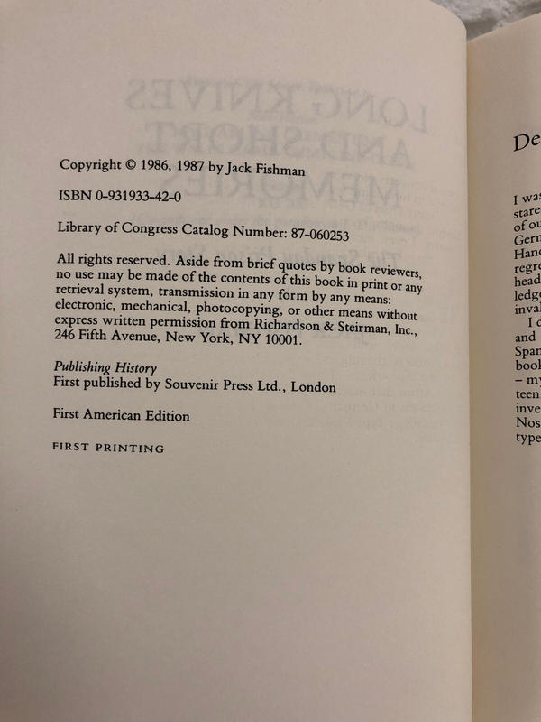 長刀和短刀: the fishman pr by jack fishman(1987,精裝) | PChomeUSA 海外代購