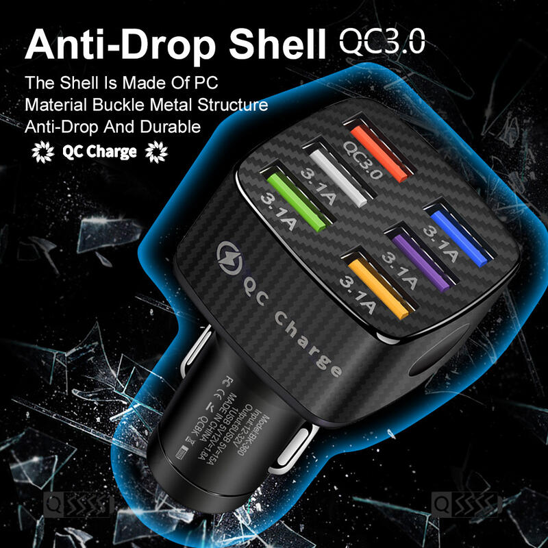 GB【台灣現貨】QC3.0快充充頭6USB充電器一拖六多USB口快充 | 露天市集 | 全台最大的網路購物市集