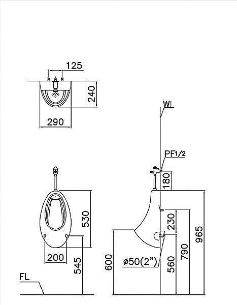 【大尾鱸鰻便宜GO】凱撒衛浴 U0221 / A644 掛壁式便斗 自動感應沖水器 小便斗 | 露天市集 | 全台最大的網路購物市集